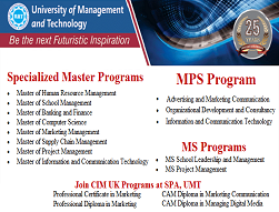 School of Professional Advancement (SPA) - UMT, Lahore